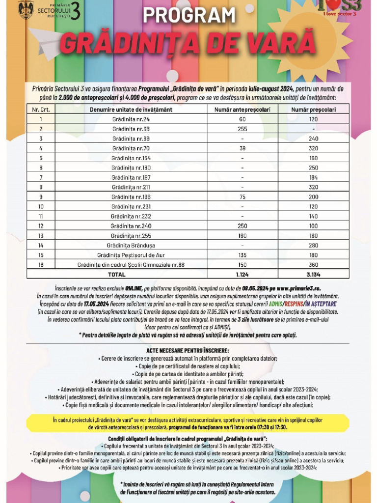 Gradinita de Vara | PDF