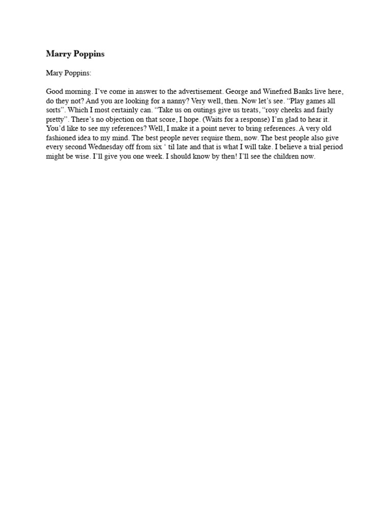 Mary Poppins | PDF