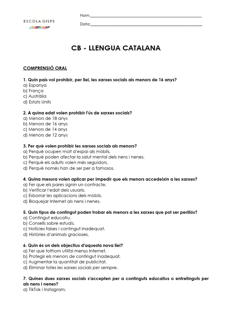 CB Llengua Catalana | PDF