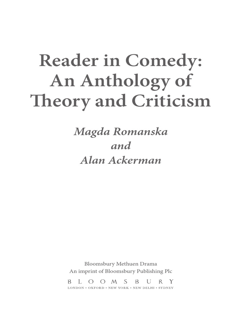 Introduction To Reader in Comedy An Anth | PDF | Comedy | Jokes