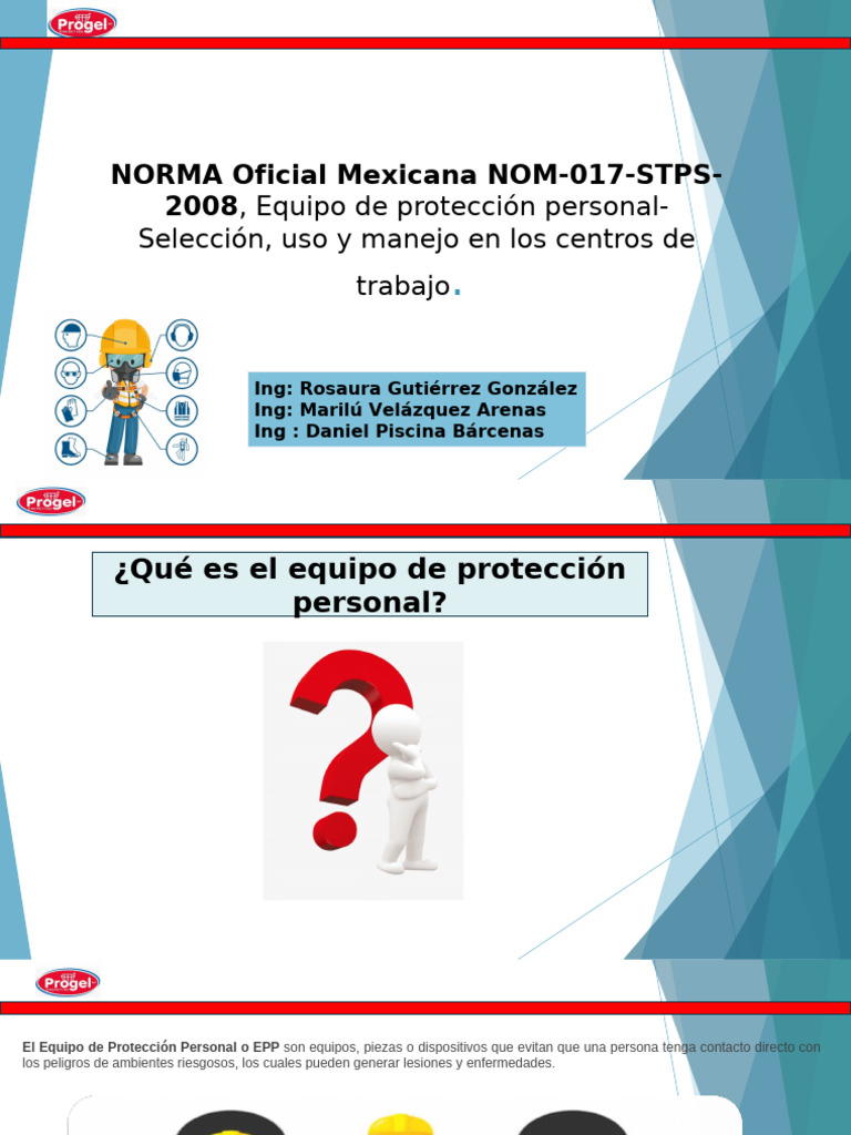 NOM 017 EPP Capacitación | PDF | Guante | Soldadura