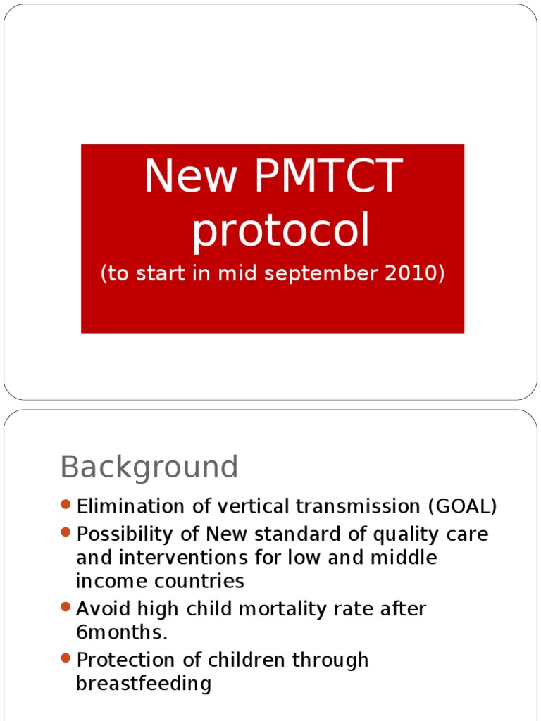 New Pmtct Protocol | Management Of Hiv/Aids | Sexual Health
