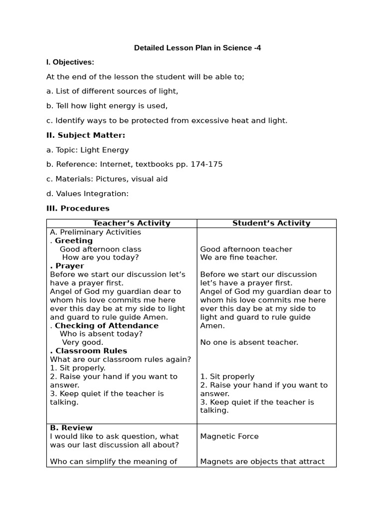 LIght-Energy-Lesson-Plan | PDF | Light | Flashlight