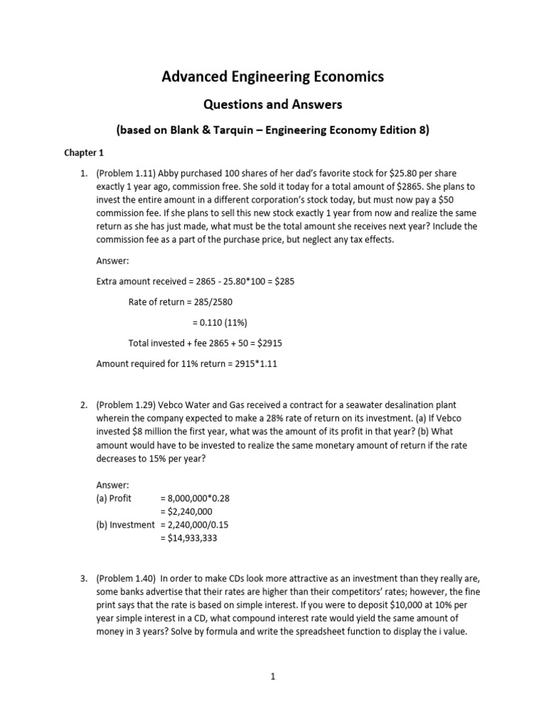 Students Questions _ Answers - Chapters 1 to 12 | PDF | Interest | Bonds (Finance)