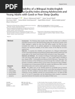 Sleep Quality Scale | PDF | Sleep | Behavioural Sciences