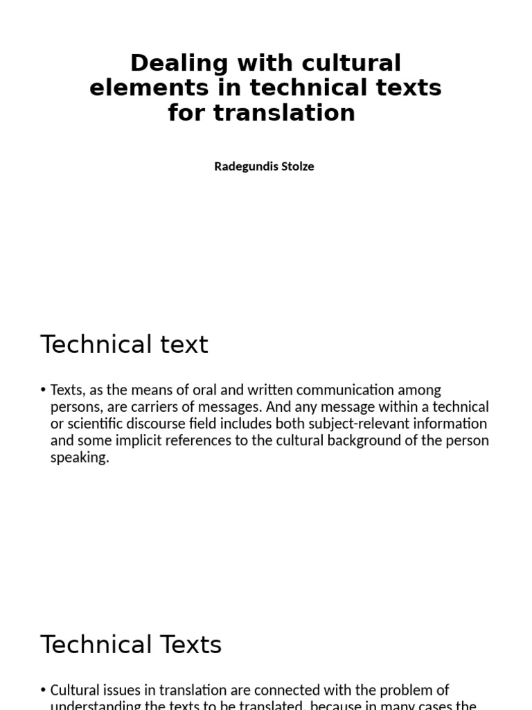 Dealing With Cultural Elements | PDF | Translations | Communication