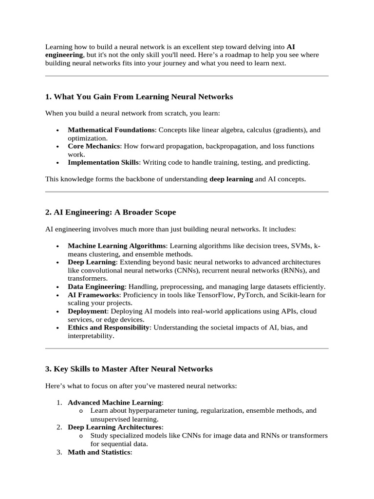 Learning How To Build A Neural Network Is An Excellent Step Toward ...