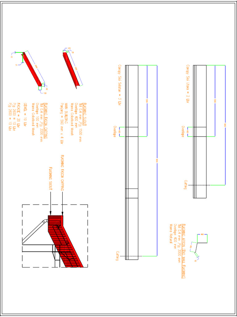 Cutting Plan Flashing - 050325 | PDF