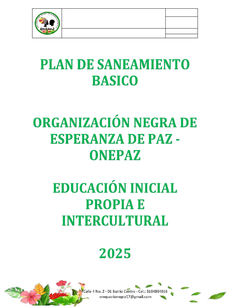 Plan PSB - Los Colonitos | PDF | Residuos | Agua