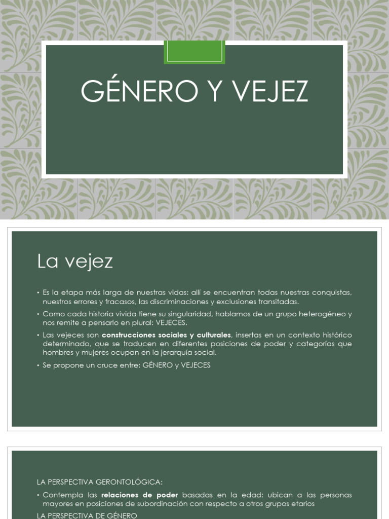 Genero y Vejez | PDF | Vejez | Género