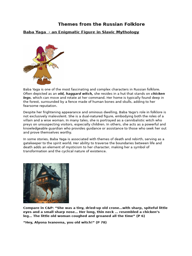 Baba Yaga: The Dual Nature of Fear | PDF | Folklore