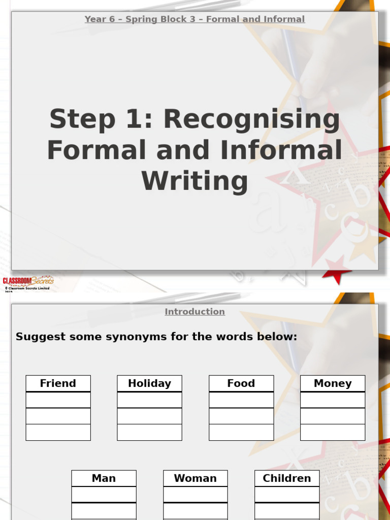 Formal or Informal PPT 2 | PDF