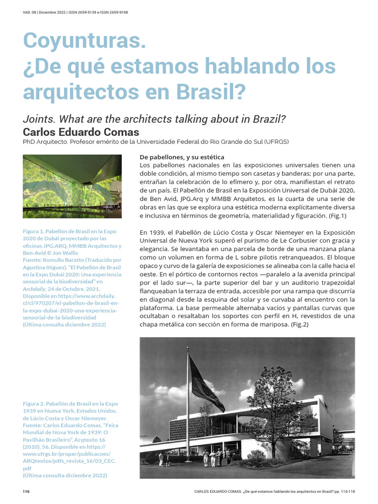 Coyunturas. ¿De Qué Estamos Hablando Los Arquitectos en Brasil? | PDF ...