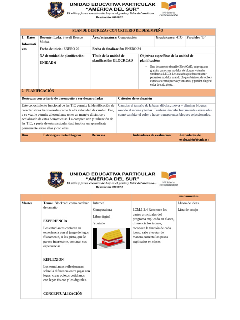 Computacion Unidad 6 Semana 3 | PDF | Planificación | Aprendizaje