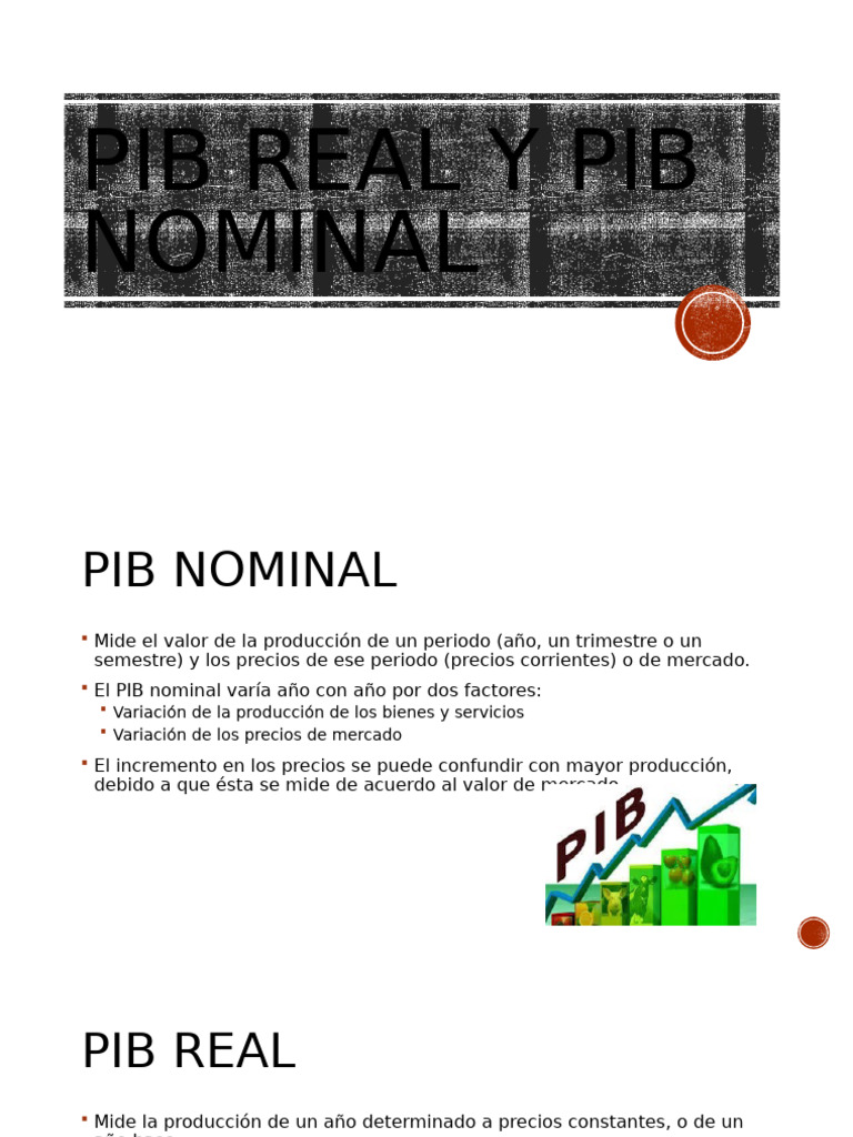 Pib Real y Pib Nominal | PDF | Producto Interno Bruto | Dinero