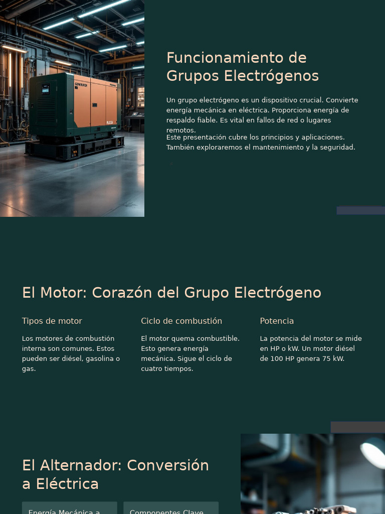 Funcionamiento de Grupos Electrogenos | PDF