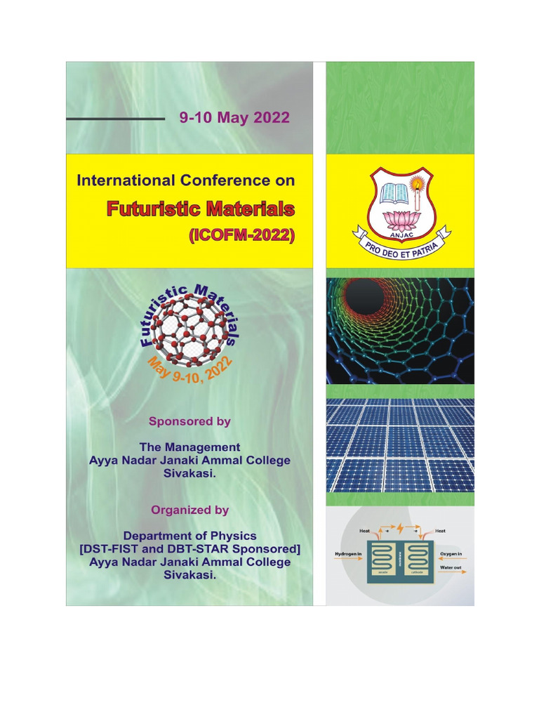 Book of Abstracts - ICOFM-2022 | PDF | Spectroscopy | Zinc Oxide