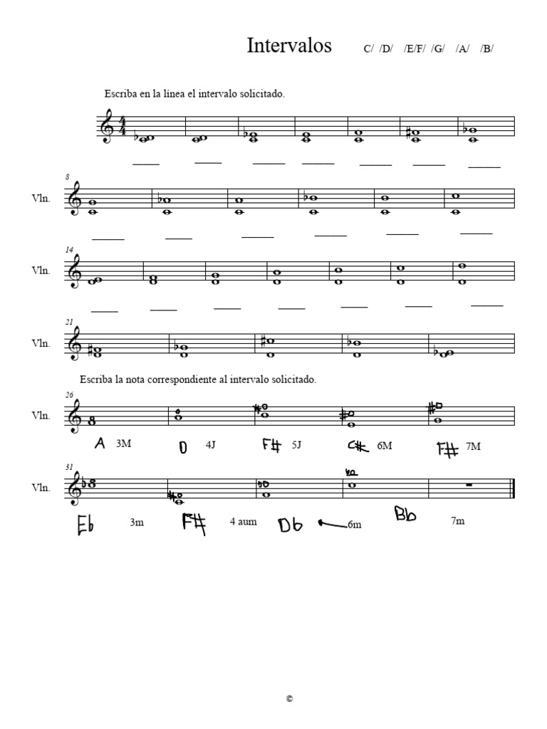 Tarea Intervalos | PDF
