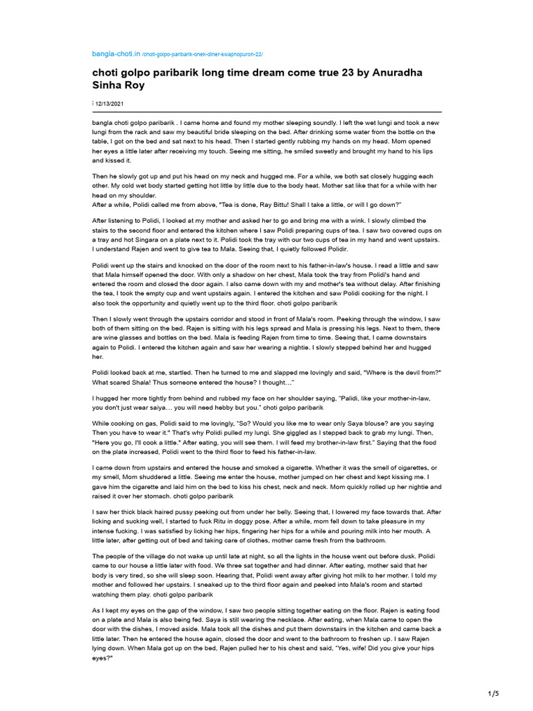 Bangla-Choti - In-Choti Golpo Paribarik Long Time Dream Come True 23 by ...
