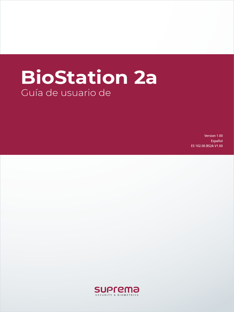 BioStation 2a | PDF | Autenticación | USB
