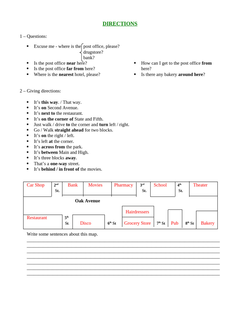 Directions | PDF