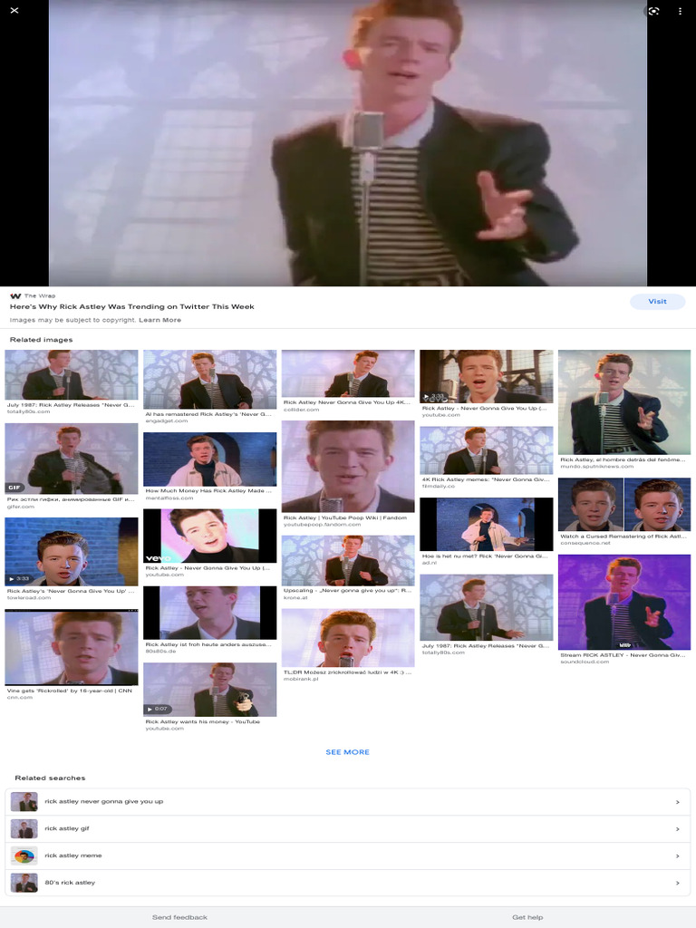 Rick Astley - Google Search | PDF | Video | Internet