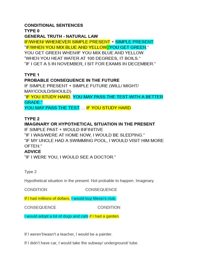 Conditional Sentences | PDF