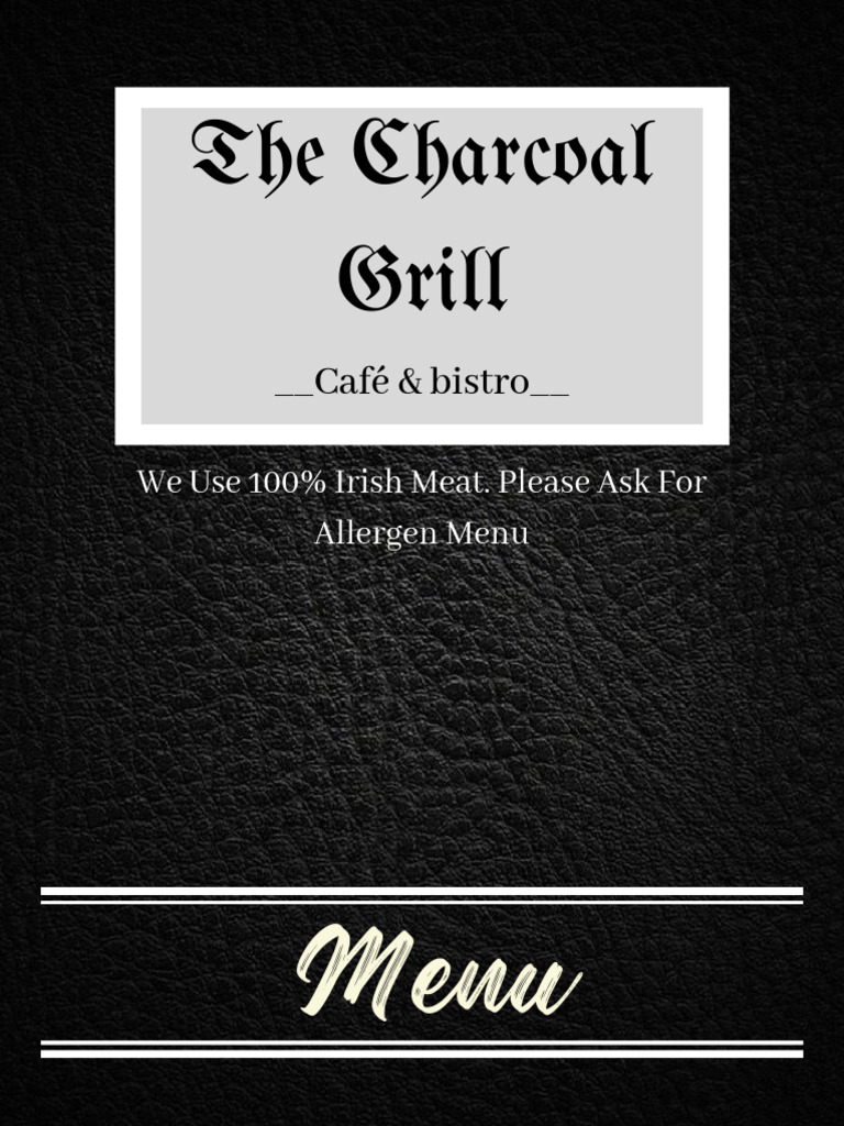 Charcoal Grill Café Menu Overview | PDF | Kebab | Sauce