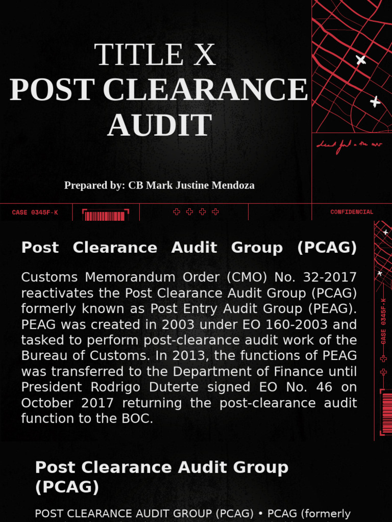 Post Clearance Audit PPT 2025 | PDF | Audit | Business