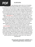 Almendra: La novela de Won-Pyung Sohn | PDF