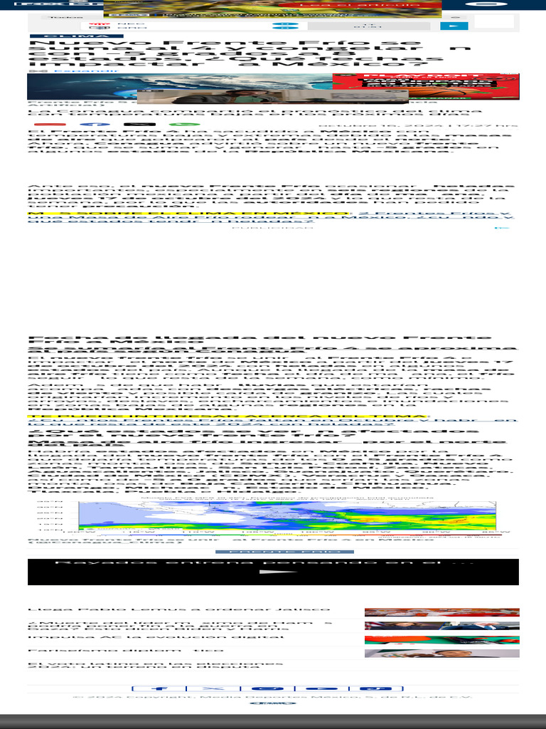 Nuevo Frente Frío | PDF | México | Meteorología