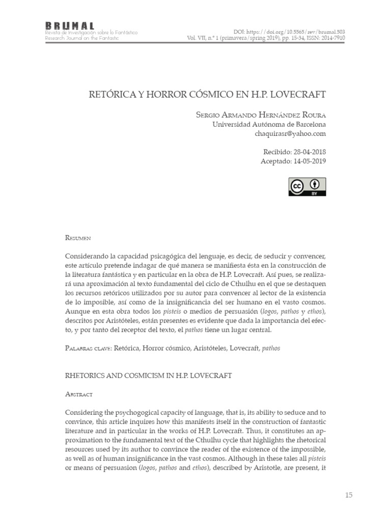 Uab,+Brumal+Revista+ (15 34) | PDF | HP Lovecraft | Razonamiento deductivo