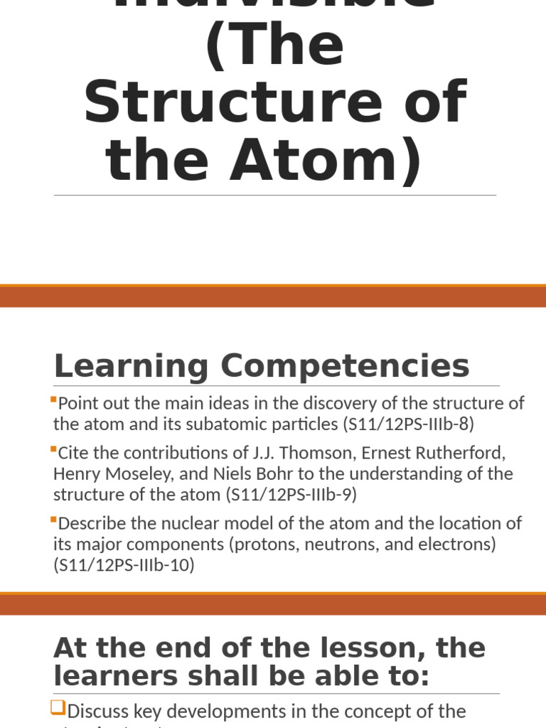 Week 2 and Lesson 4 Indivisible | PDF | Atoms | Atomic Nucleus