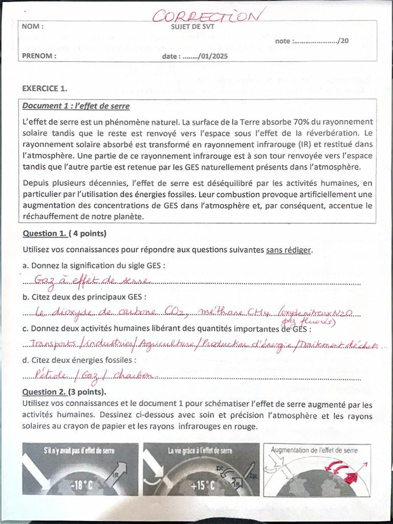 Correction Ex BC 4eme | PDF