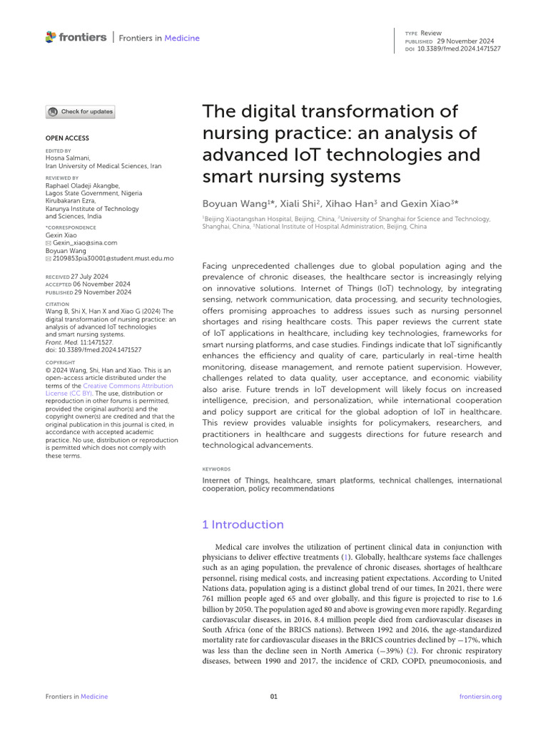 Fmed 11 1471527 | PDF | Internet Of Things | Artificial Intelligence