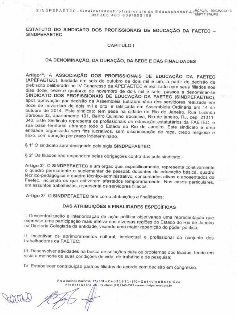 Estatuto 2022 Registrado | PDF