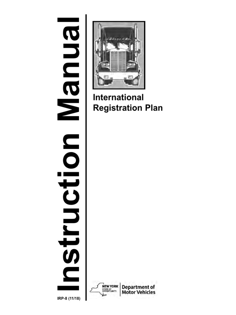 IRP Registration Instruction Manual | PDF | Department Of Motor ...