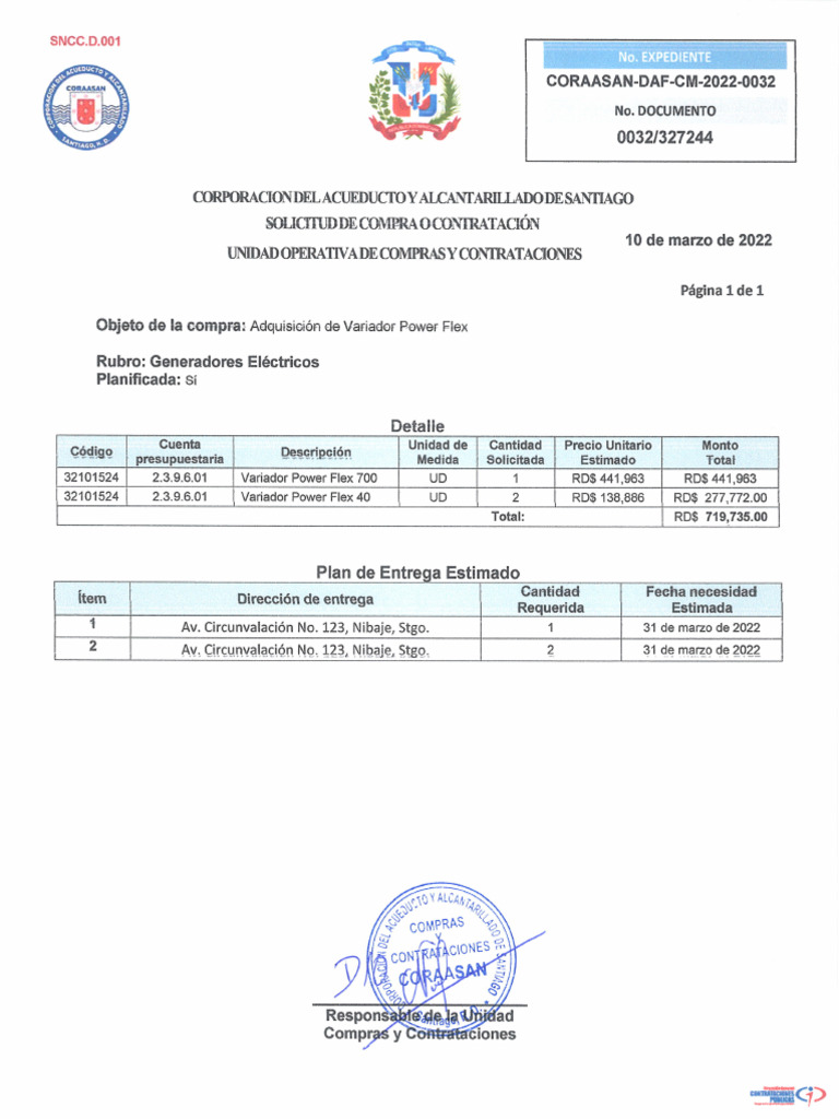 DO1_CDOC_2054154_Solicitud de Compras | PDF