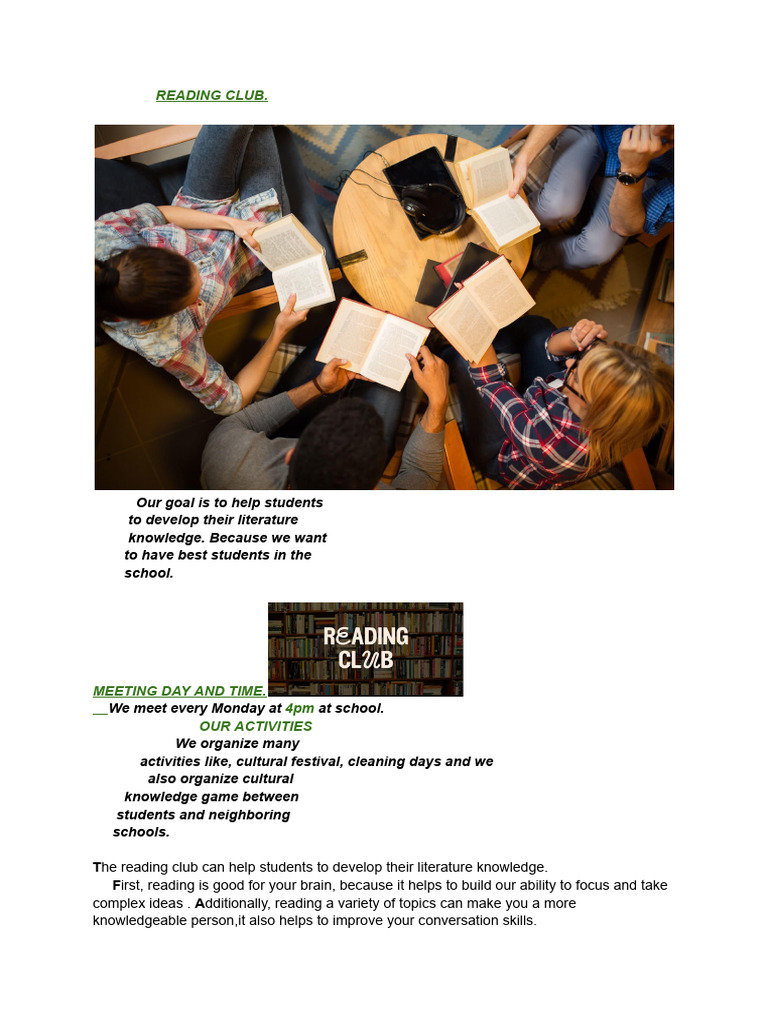 Reading Club | PDF
