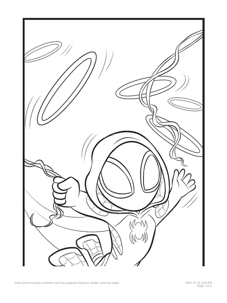 Ghost Spider - Spidey and His Amazing Friends Coloring Page | crayola ...