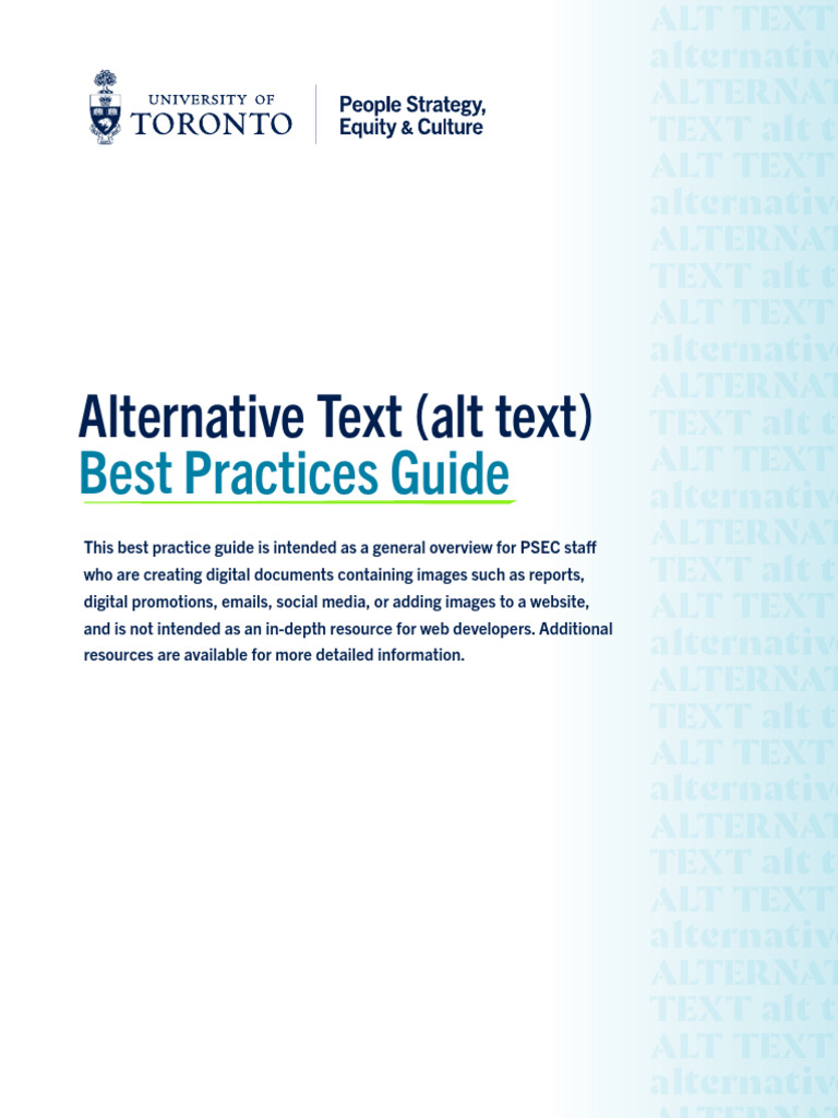 Alt-Text-Best-Practices-Guide-PSEC | PDF | Hypertext | Web Development
