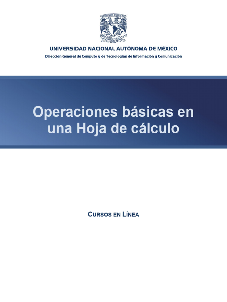 operaciones_basicas | PDF | Hoja de cálculo | Microsoft Excel
