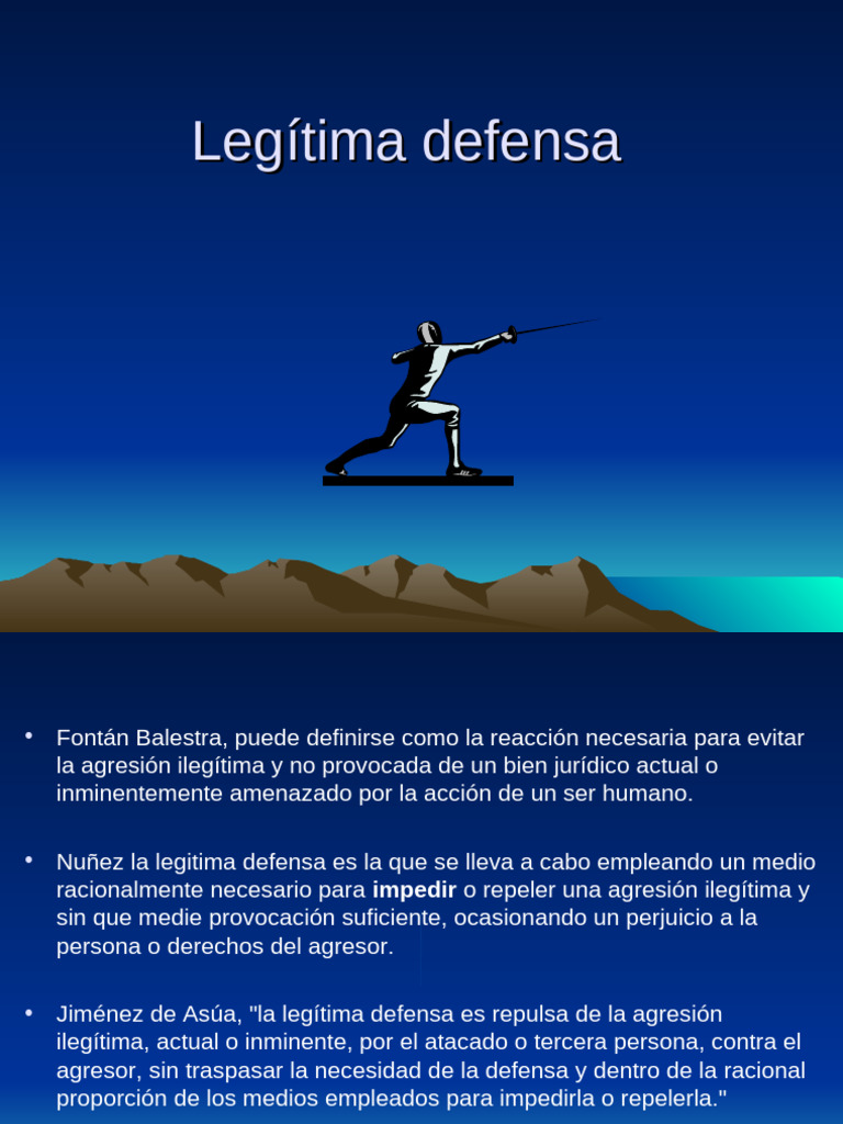 Definición y Tipos de Legítima Defensa | PDF | Justicia | Crimen y ...