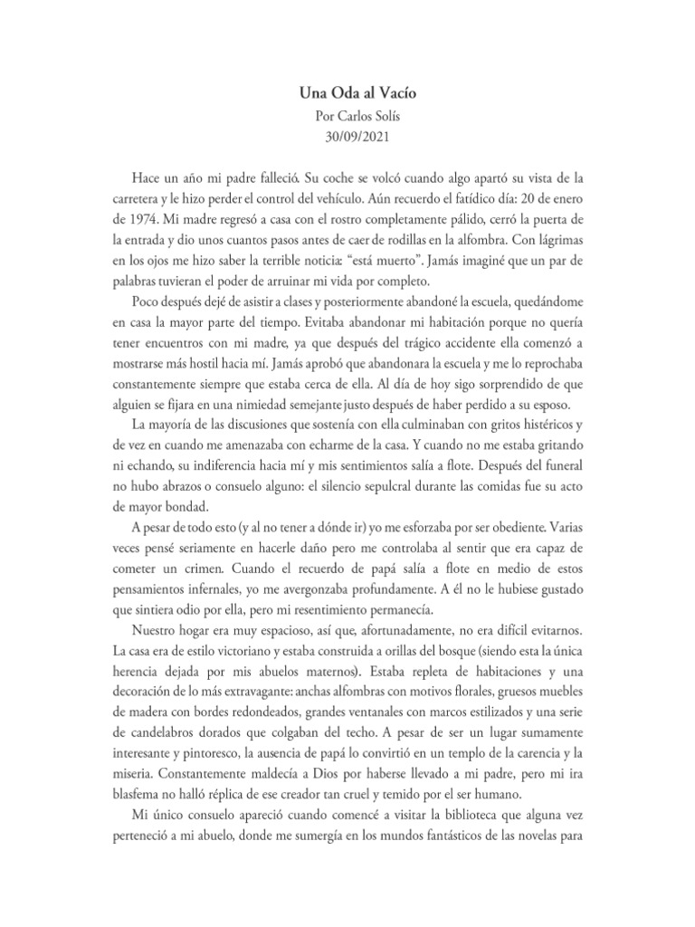 II. - Una Oda Al Vacío | PDF