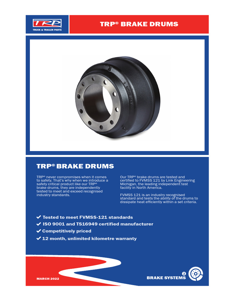 FAB_TRP Brake Drums (032022) | PDF | Land Vehicles | Transport