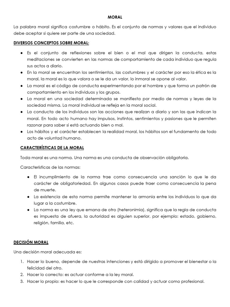 Moral y - Tica | PDF | Moralidad | Mal