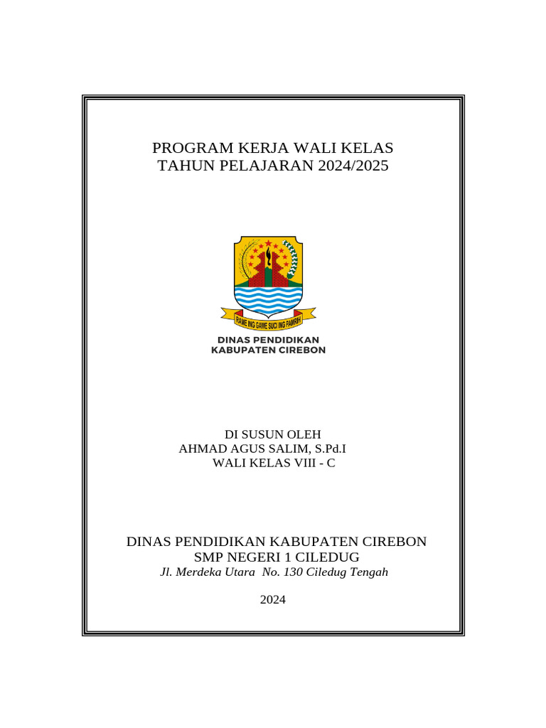 Bukti Dukung Program Wali Kelas 8.C | PDF