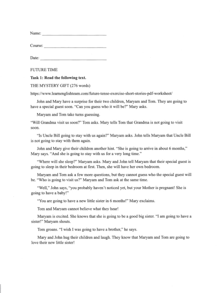 2025 A1 040 Week 2 Unit 1 Future Time | PDF