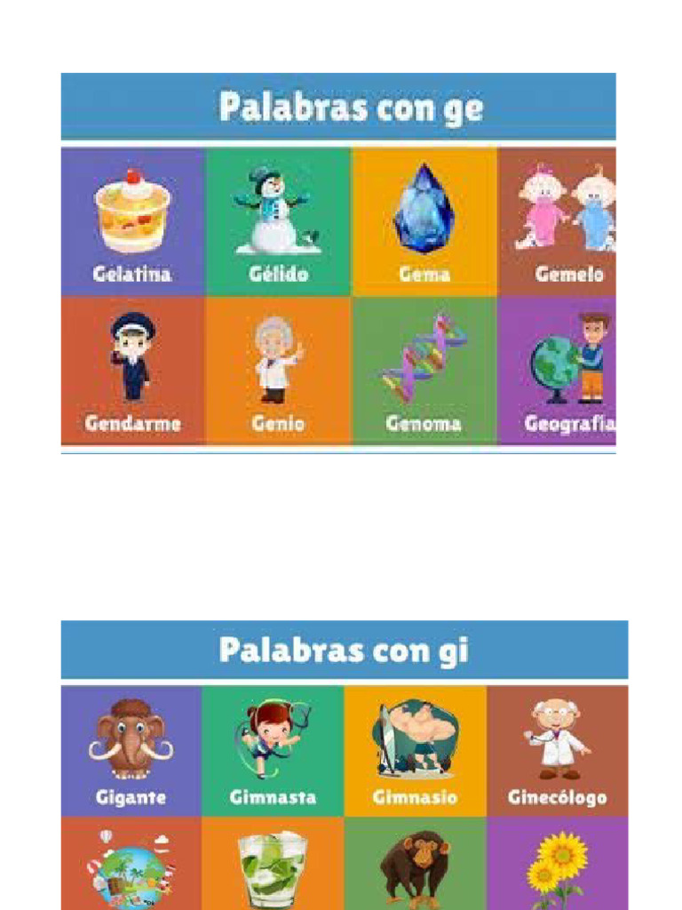 Palabras Con Ge y Gi | PDF