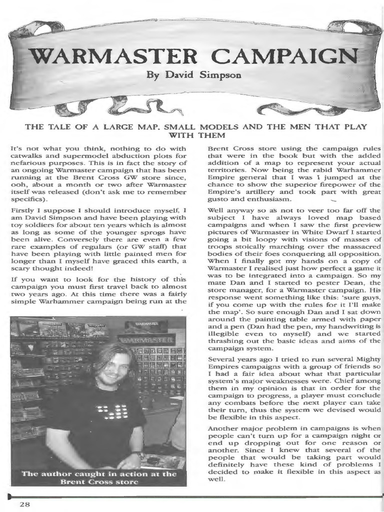 Warmaster Campaign Rules | PDF | River | Battles